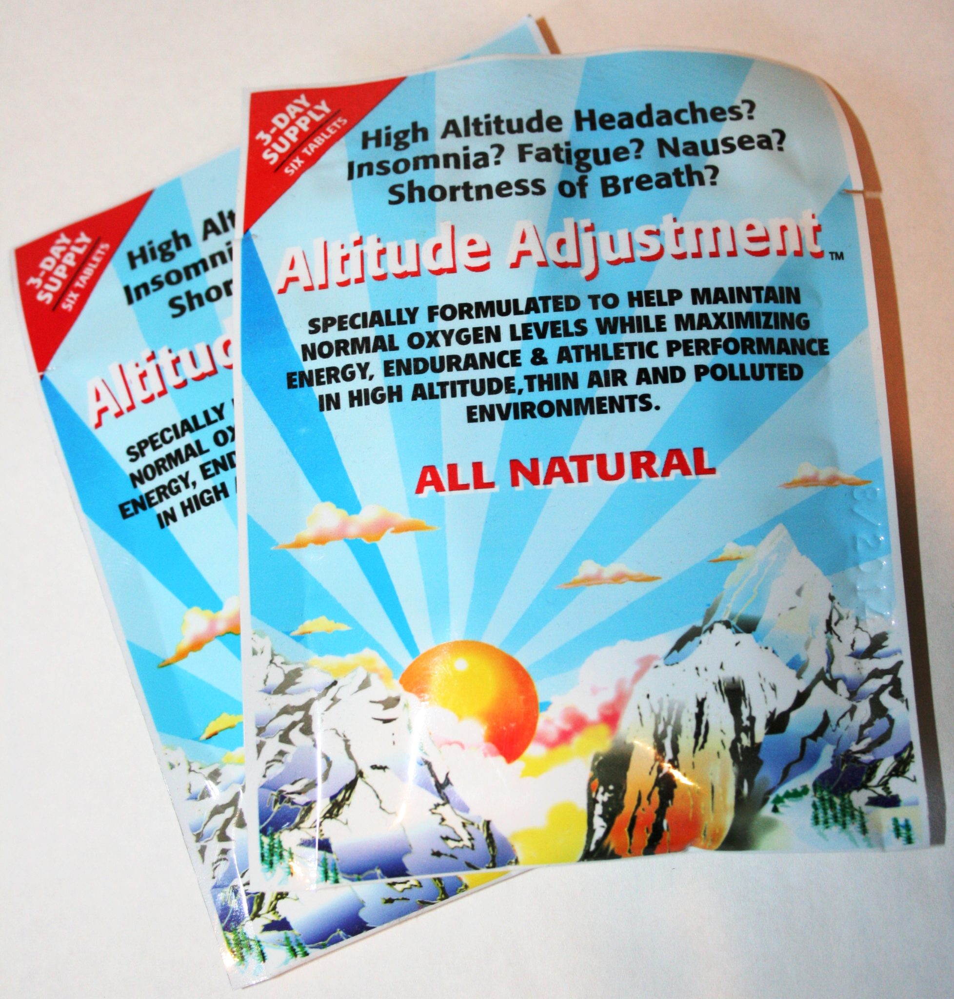 High Altitude Sickness Supplement - Altitude Adjustment